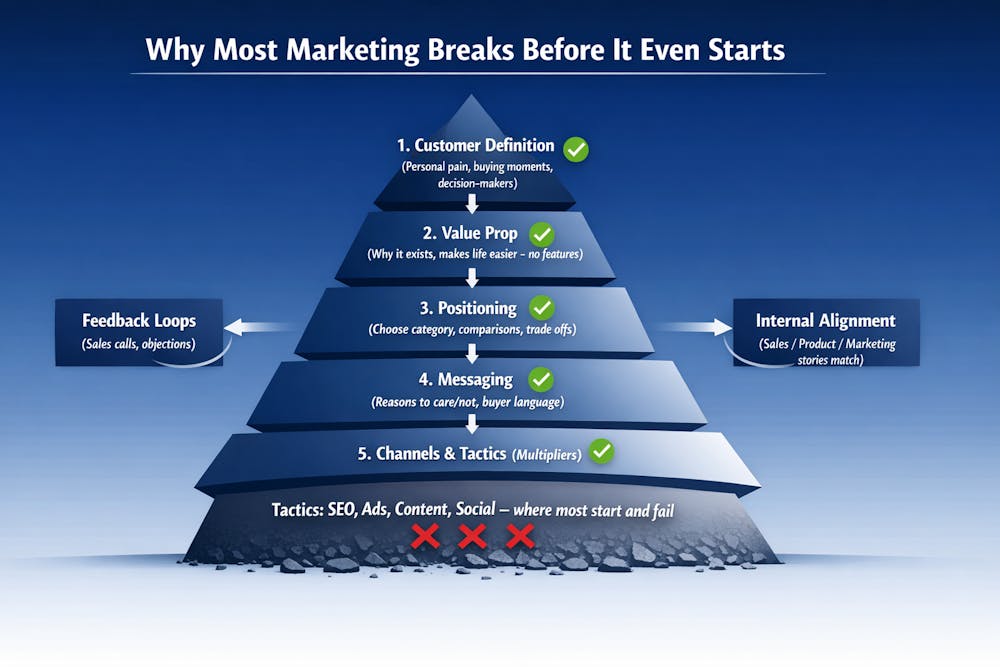Why Most Marketing Breaks Before It Even Starts - Indie Hackers