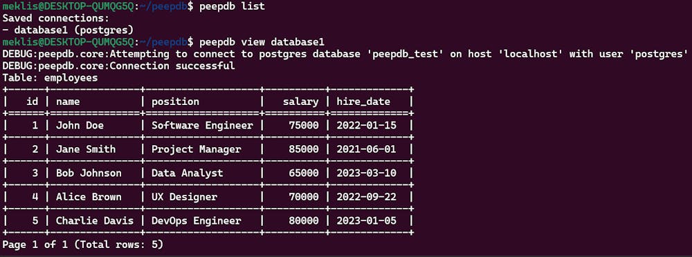 I Built An Open Source Cli Tool To Inspect Database And View Your Data Without Sql Indie Hackers