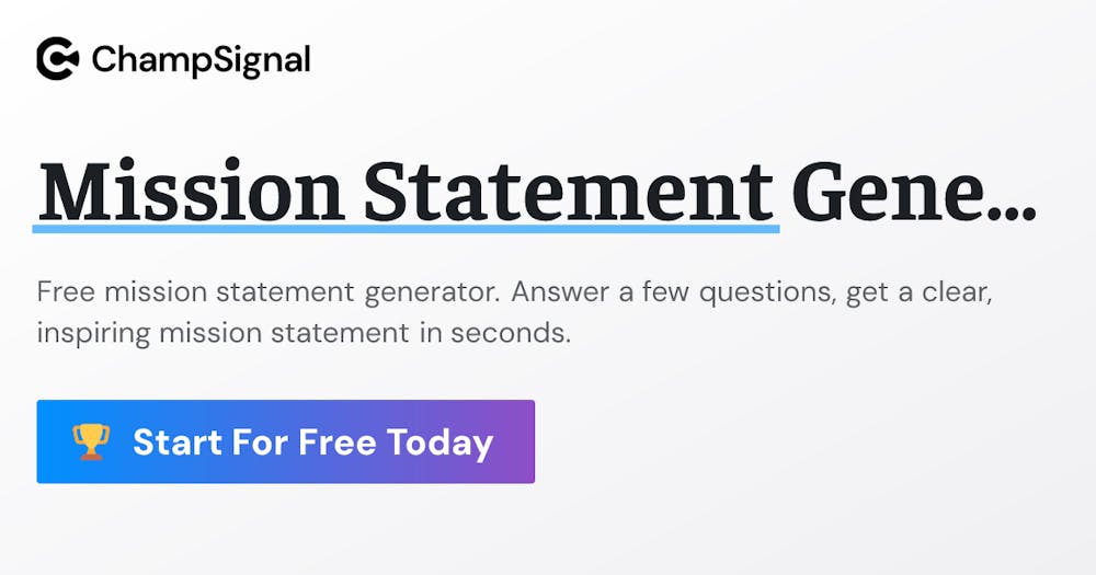 I built a free mission statement generator because 4,700 people search ...