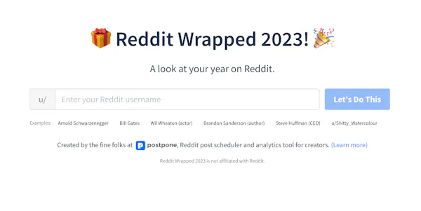 Introducing: Reddit Wrapped 2023! - Indie Hackers